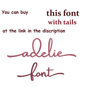 Script Embroidery Font , Calligraphy Machine Embroidery Design Adeline ...