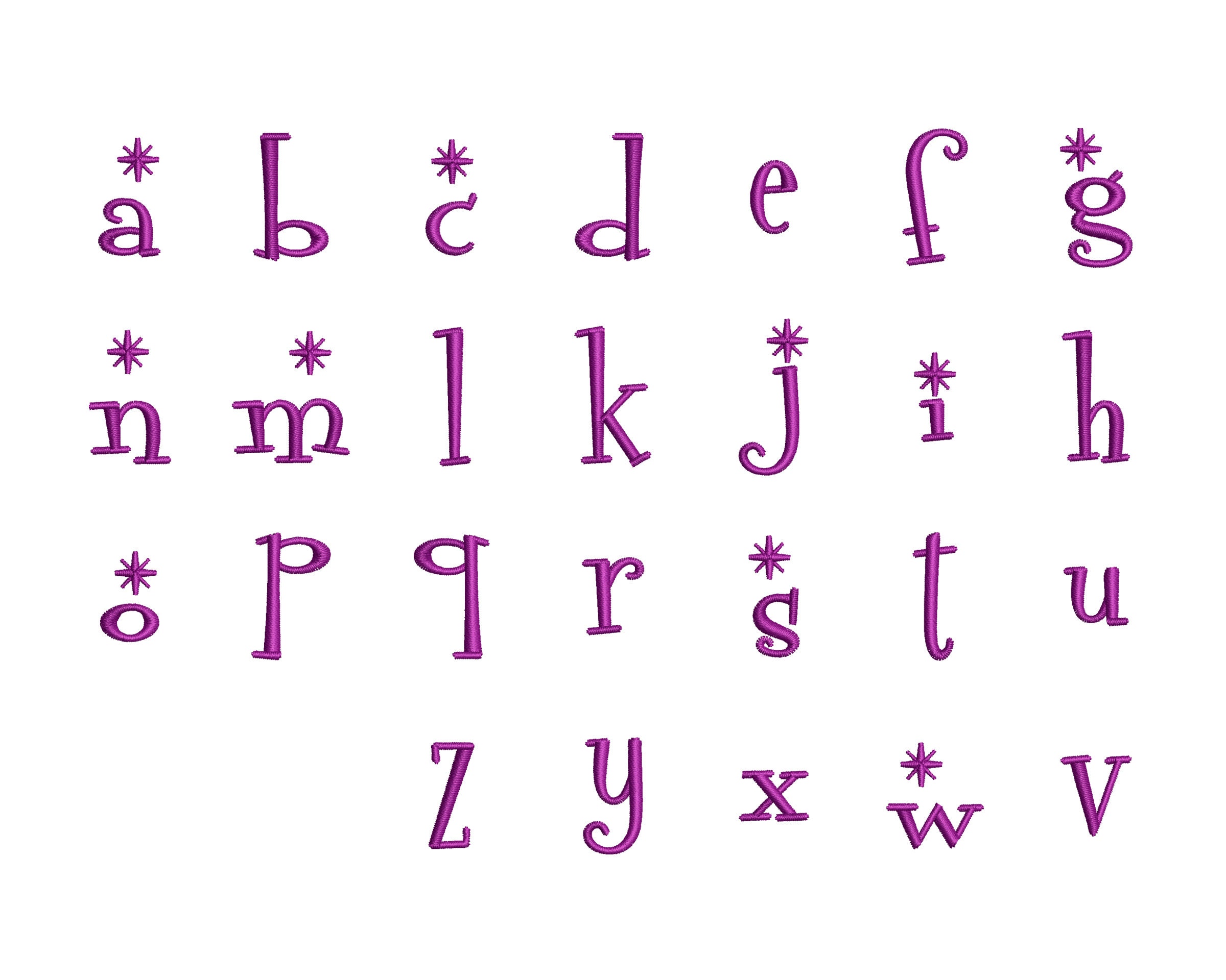 Christmas Embroidery Font Machine Embroidery Design Star - Etsy