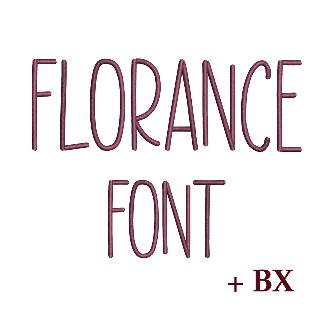 Farmhouse Machine Embroidery Font Florance , Machine Embroidery Design ...