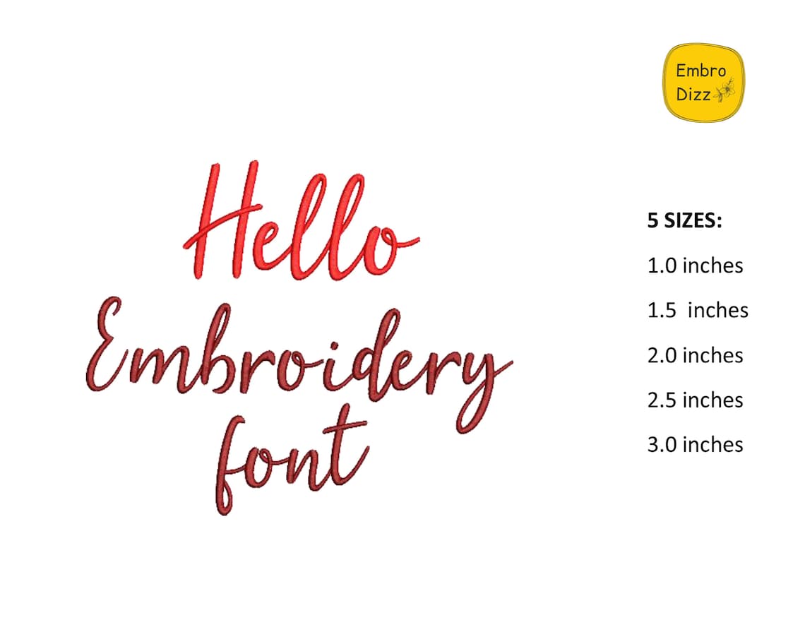 Hello Embroidery Fonts Bx Font Machine Embroidery Designs - Etsy