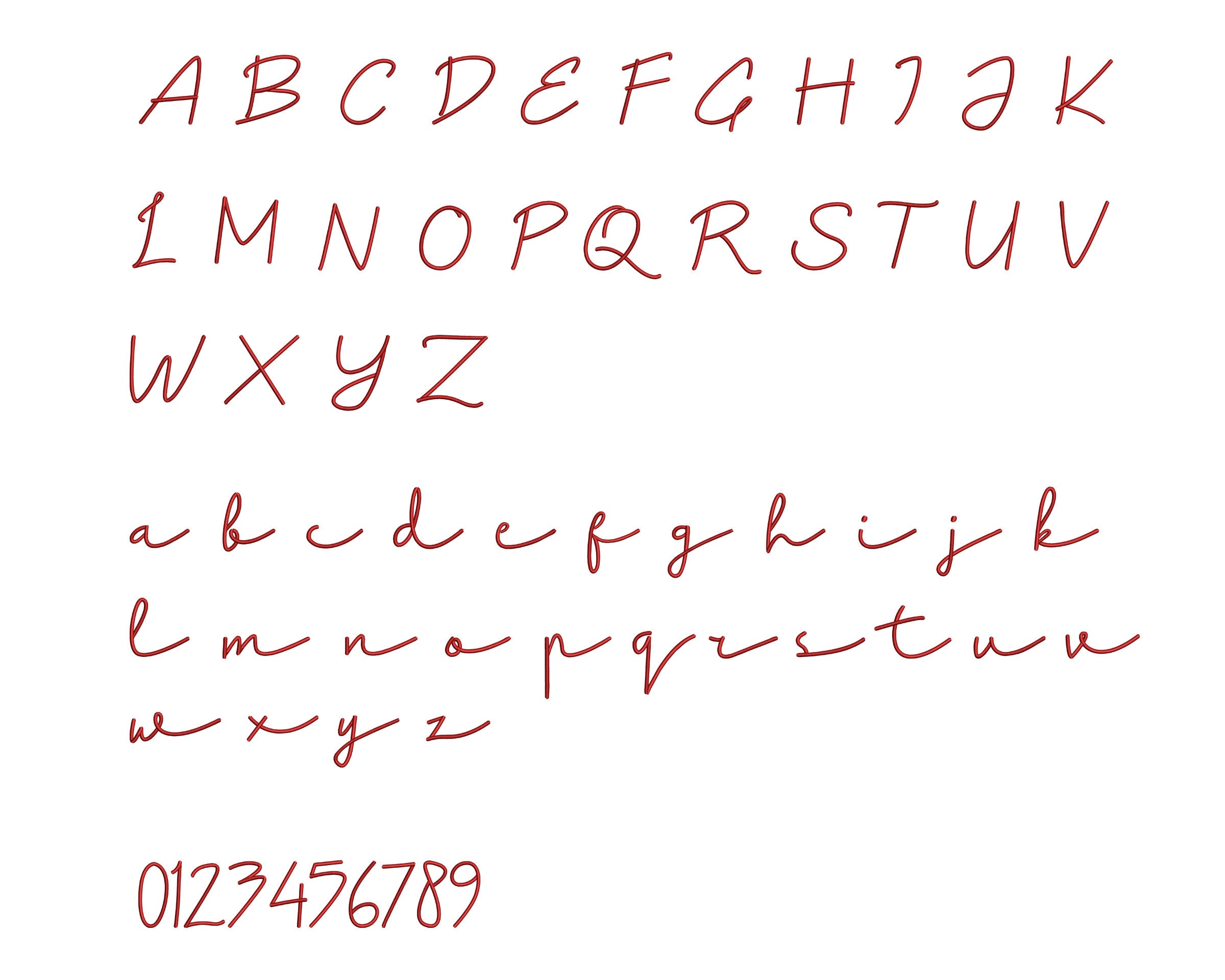 Script Embroidery Font Machine Embroidery Design Dalla - Etsy