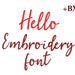 Hello Embroidery Fonts Bx Font Machine Embroidery Designs | Etsy