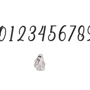 Halloween Cursive Machine Embroidery Font Ghosty , Ghost Embroidery ...