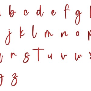 Cursive Thin Machine Embroidery Font , Machine Embroidery Design , BX ...