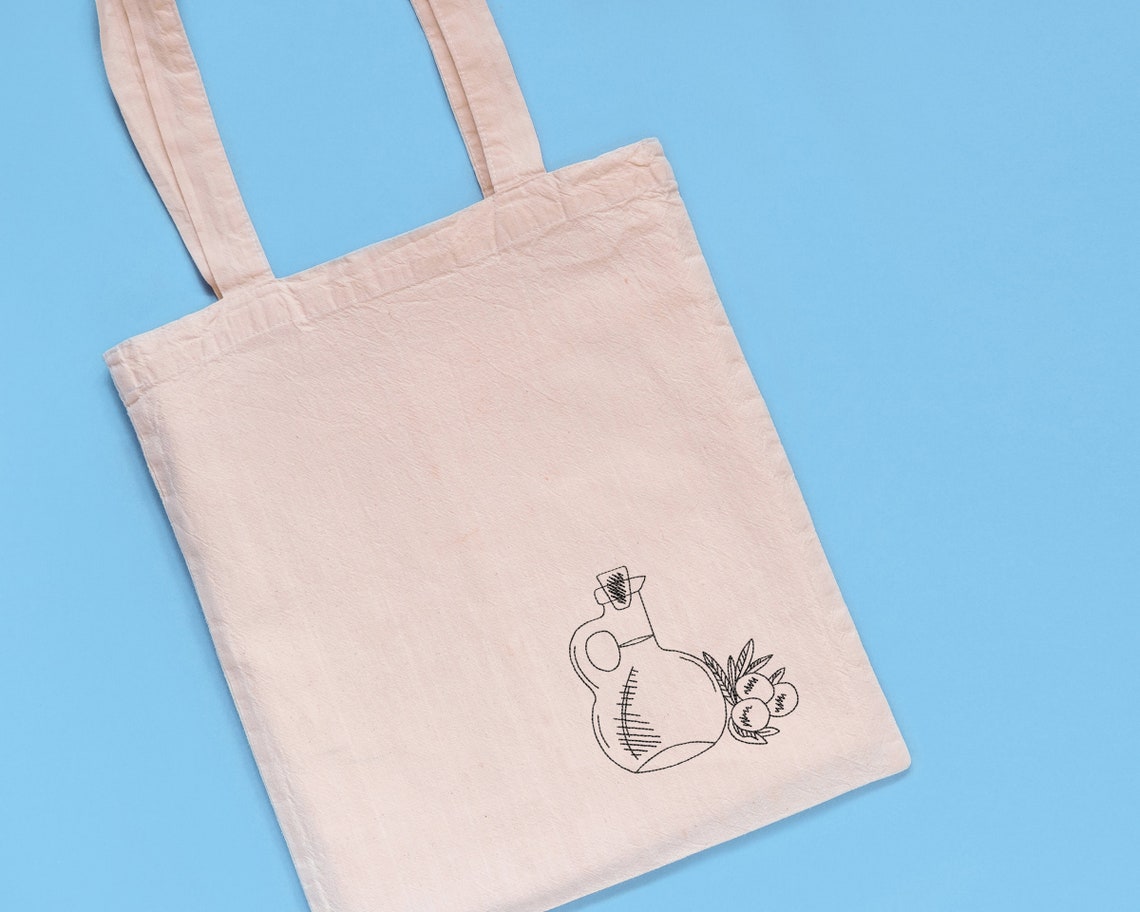 Kitchen Machine Embroidery Design Redwork Olive Oil - Etsy