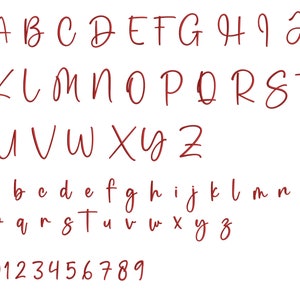 Cursive Thin Machine Embroidery Font , Machine Embroidery Design , BX ...