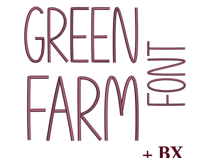 Farmhouse Machine Embroidery Font Monogram Alphabet - 3 Sizes - BX ...
