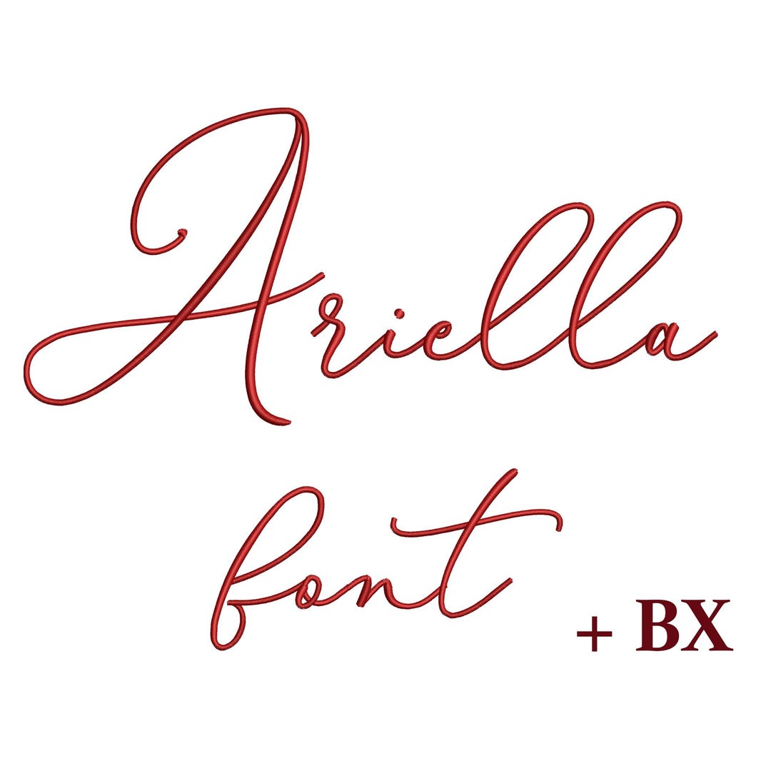 Valentine Script BX Embroidery Font Ariella, Machine Embroidery Desing ...