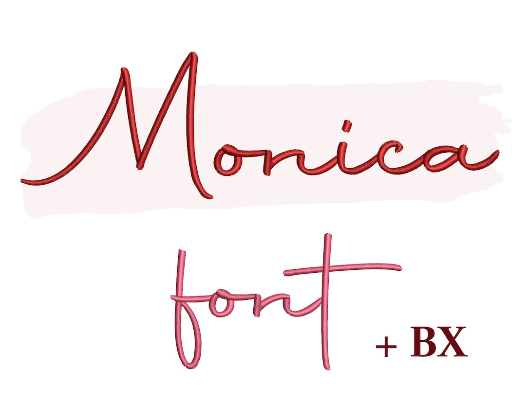 Script Machine Embroidery Font Monica , Embroidery Design , BX Cursive ...