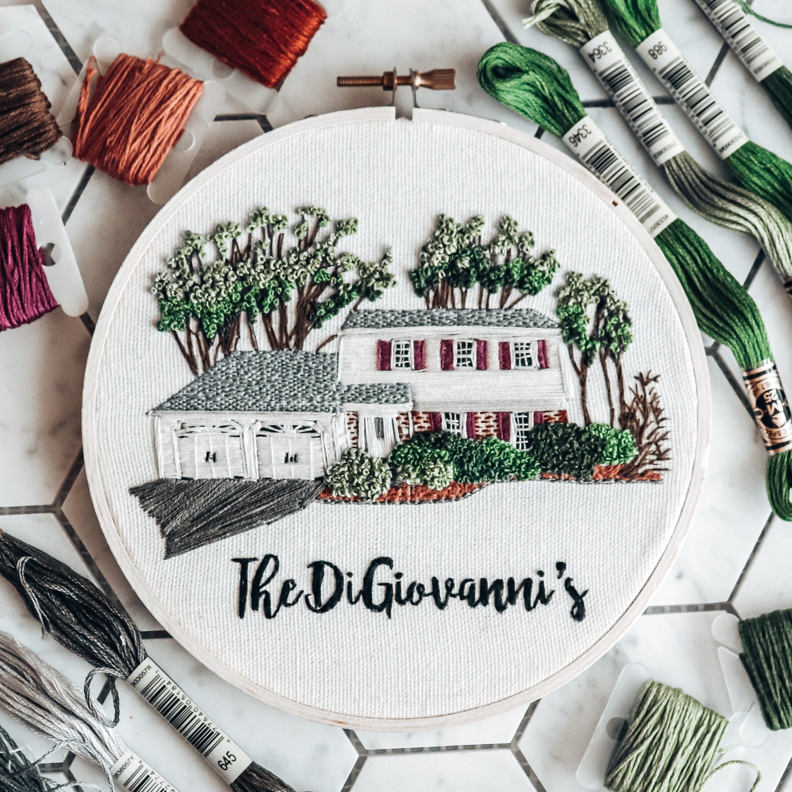Custom House Embroidery- New Home Gift - Etsy