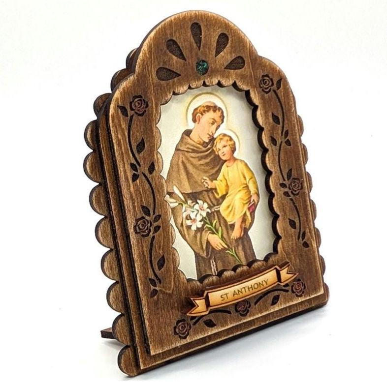 Nicho Retablo Wood Shadow Box of Saint Anthony of Padua Finished ...