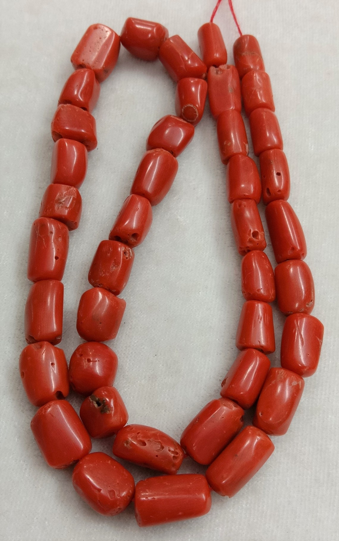 16INCHES 100% natural Italian coral smooth oval beads | Etsy