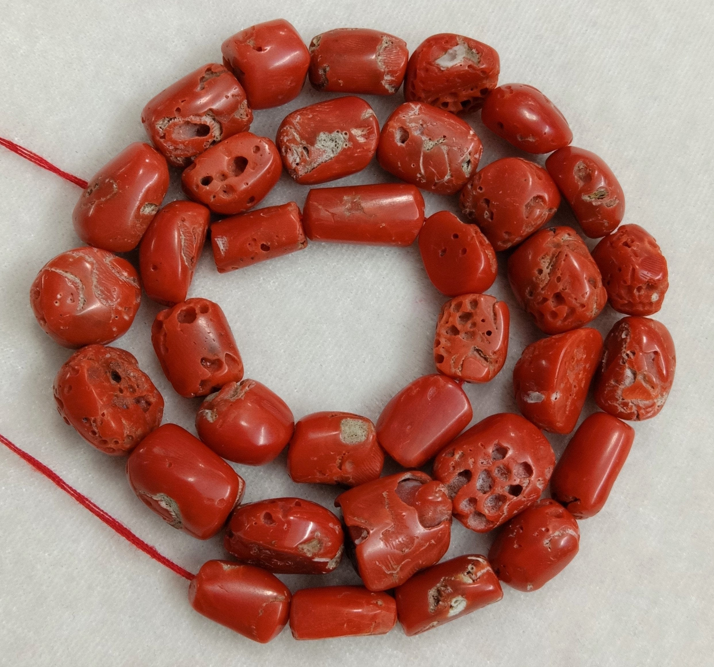 16INCHES 100% natural Italian coral smooth oval beads | Etsy