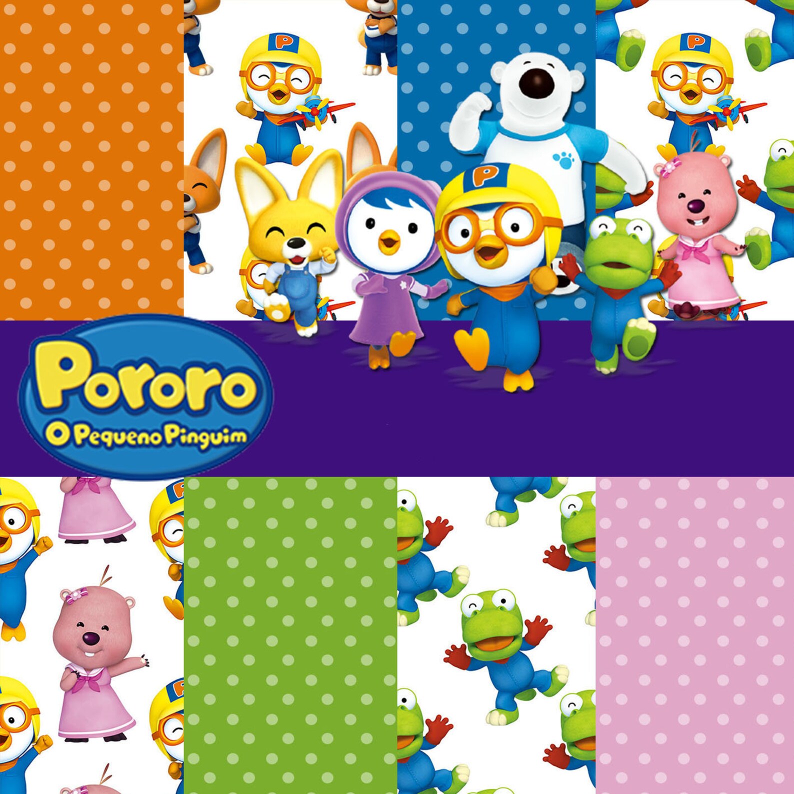 Pororo Clipart Pororo Paper Pororo PNG Pororo Digital Paper | Etsy