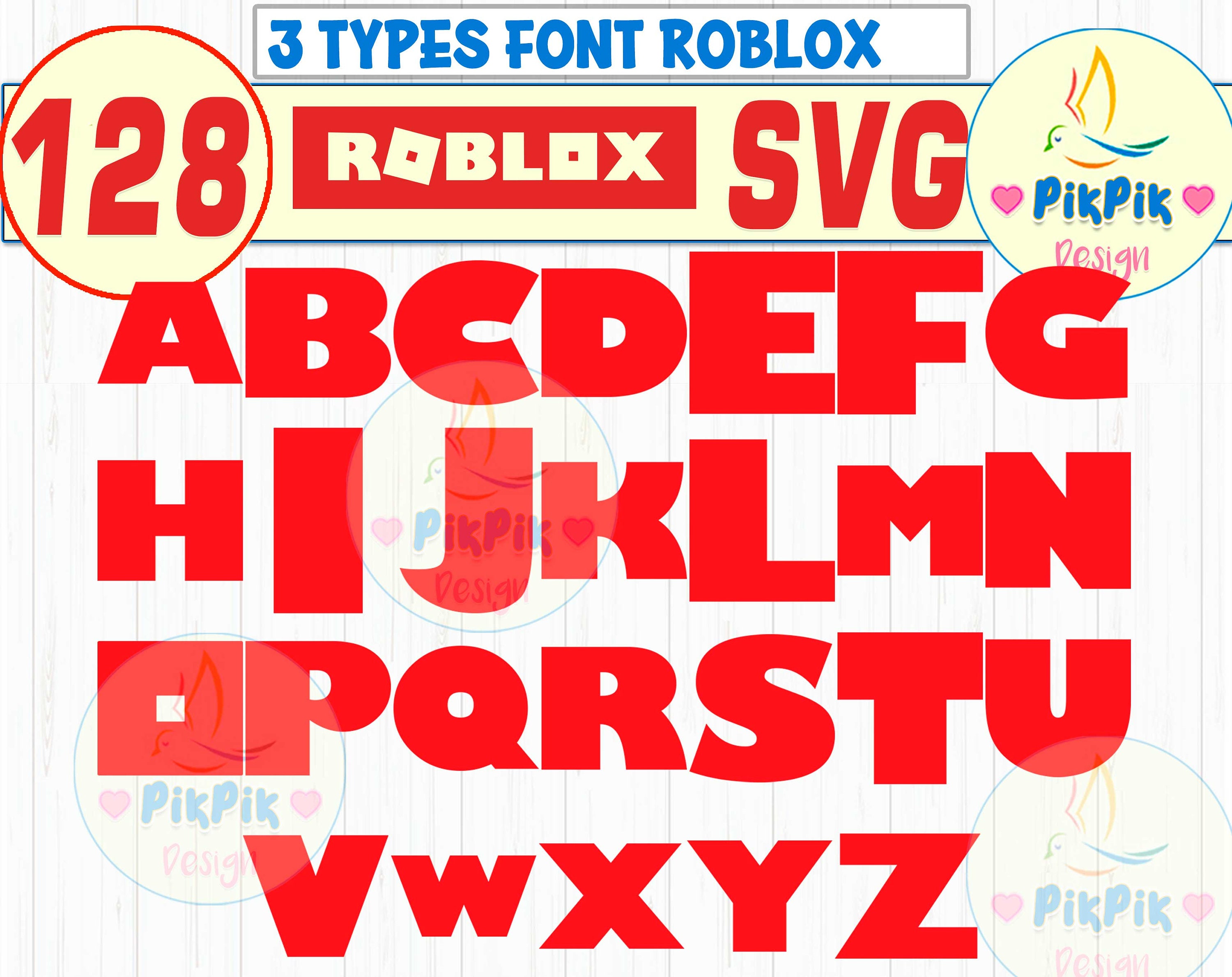 128 Bundle Roblox Font Svg Cricut Roblox Clipart Roblox Png Etsy