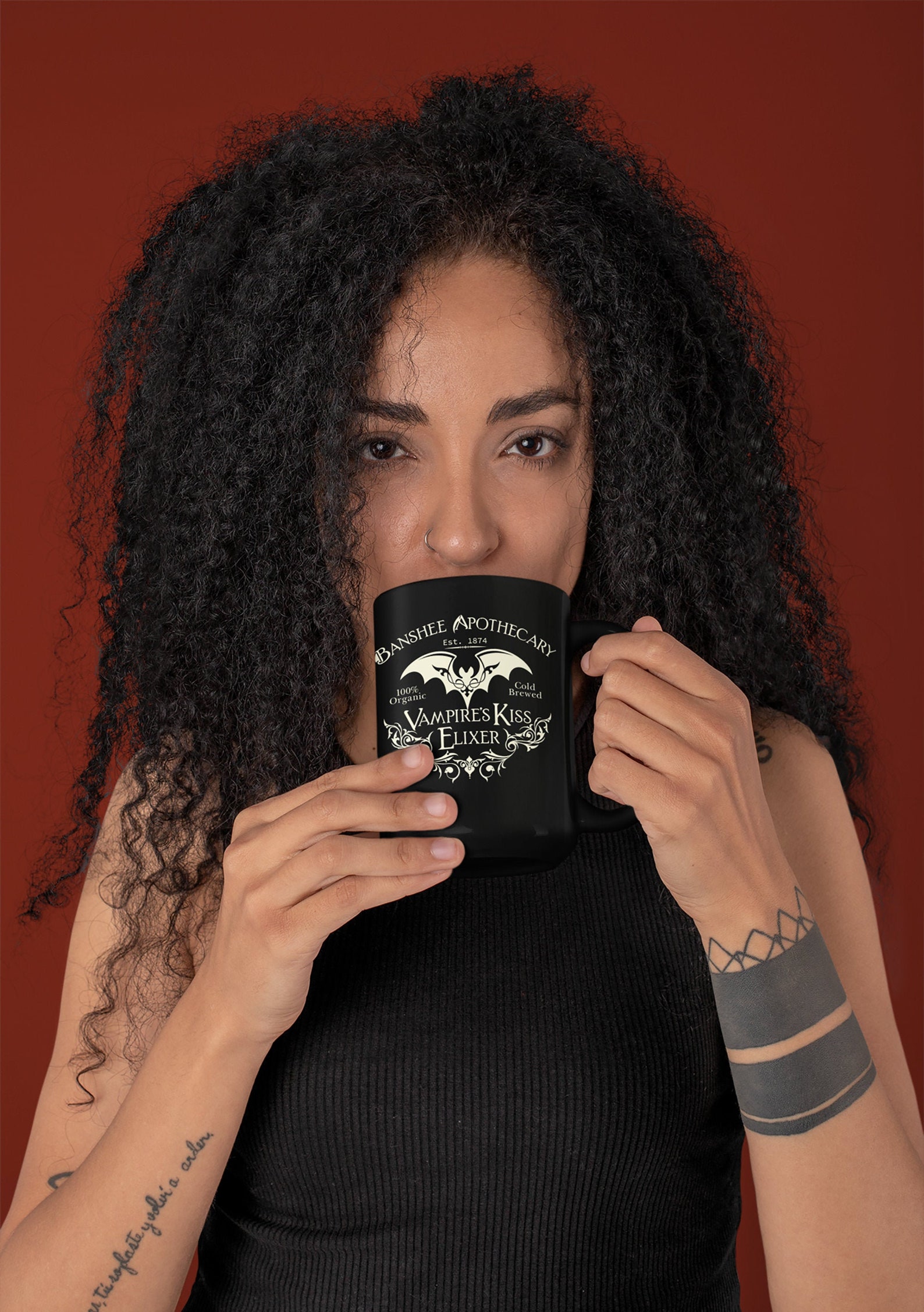 Halloween Gothic Vampire Bat Coffee Mug Fall Mug Halloween | Etsy