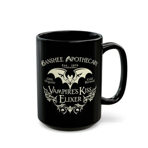 Halloween Gothic Vampire Bat Coffee Mug, Fall Mug, Halloween Mug ...