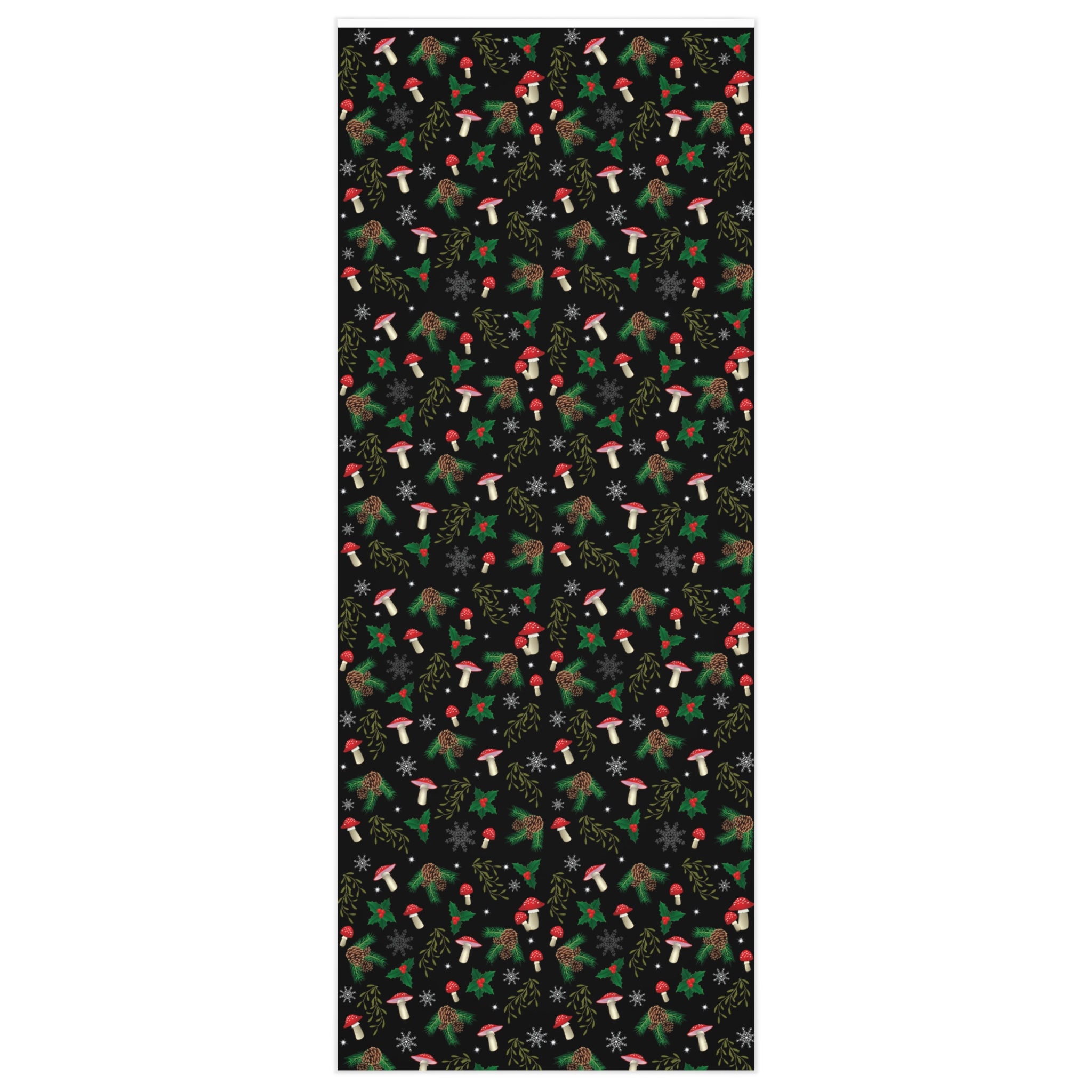 Yule Mushroom Forest Wrapping Paper Christmas Wrapping Paper - Etsy