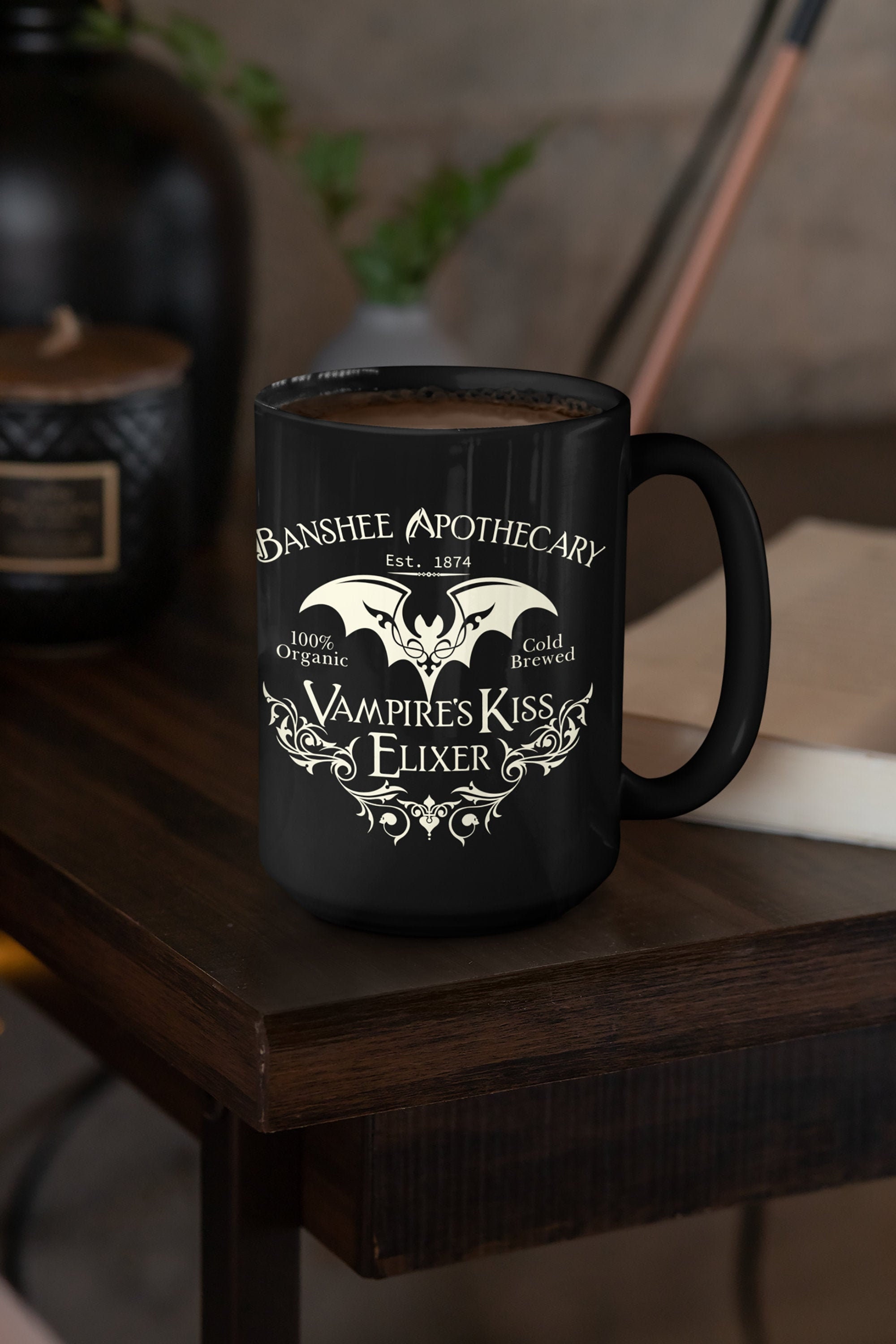 Halloween Gothic Vampire Bat Coffee Mug Fall Mug Halloween | Etsy
