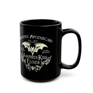 Halloween Gothic Vampire Bat Coffee Mug, Fall Mug, Halloween Mug ...