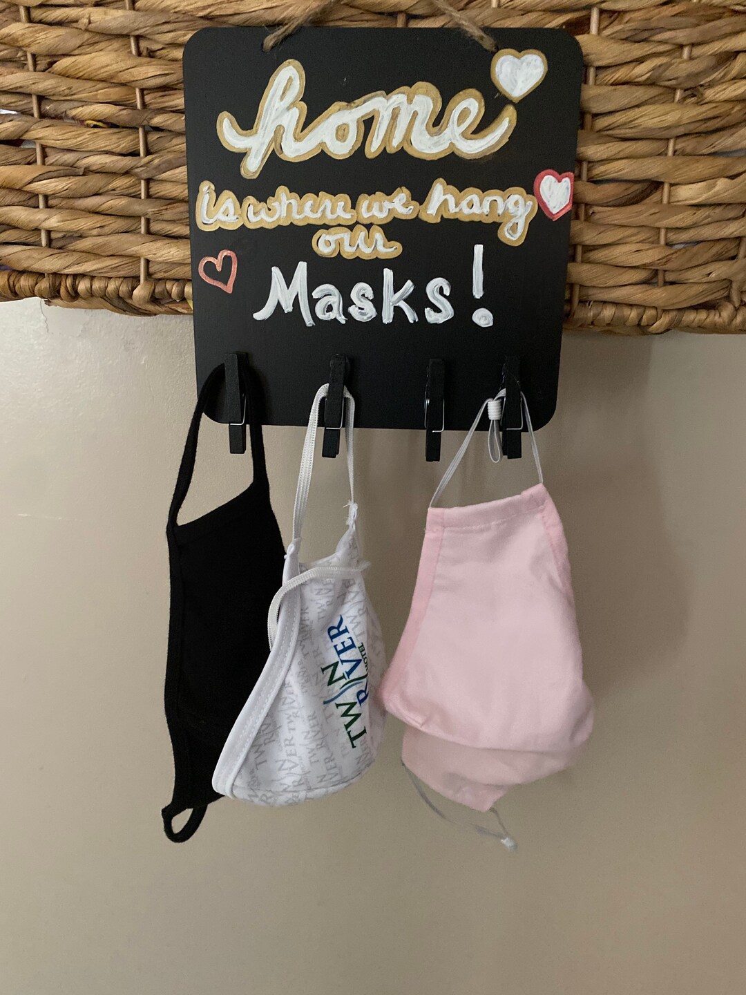 Hand Painted Mask Hangers - Etsy