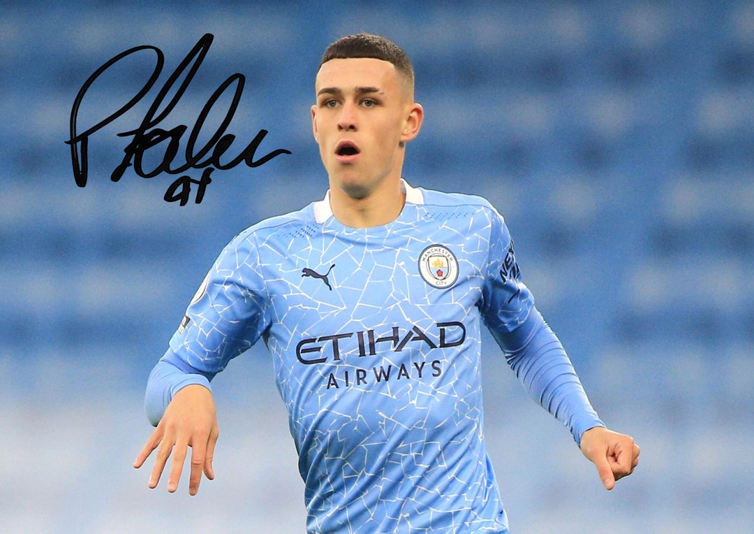 Phil Foden Manchester City Signed Copy A4 Photo Print - Etsy UK