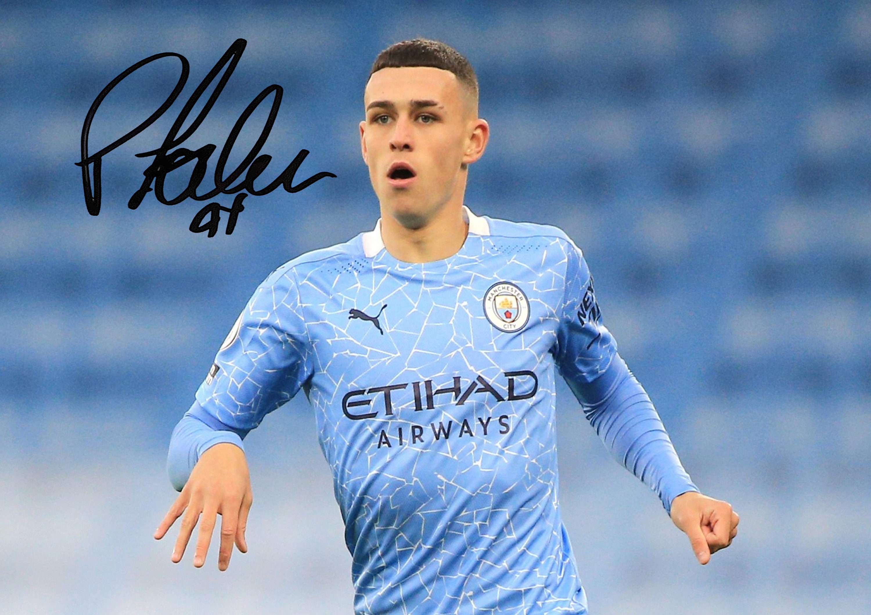 Phil Foden Manchester City Signed Copy A4 Photo Print - Etsy