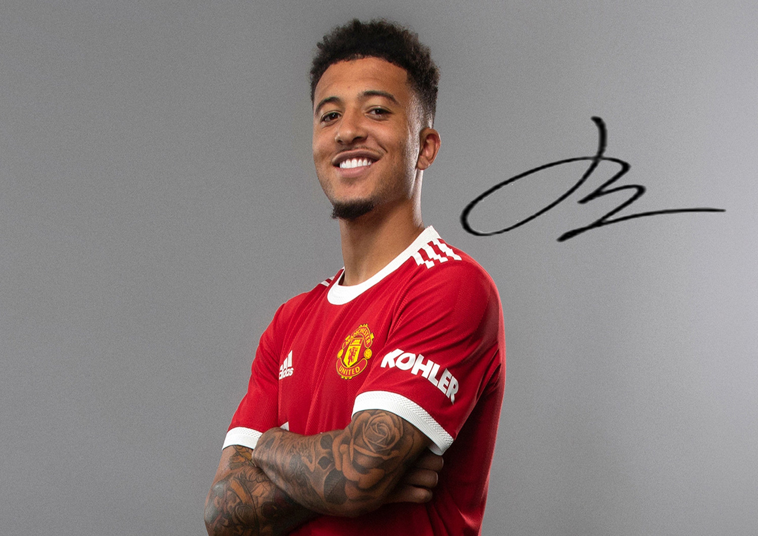 Jadon Sancho Manchester United Signed Copy A4 Photo Print - Etsy