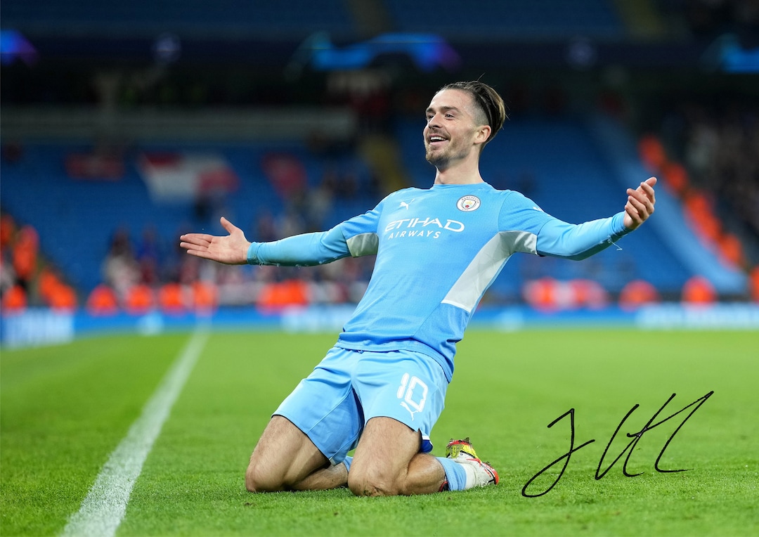 Jack Grealish Manchester City Signed Copy A4 Photo Print - Etsy UK