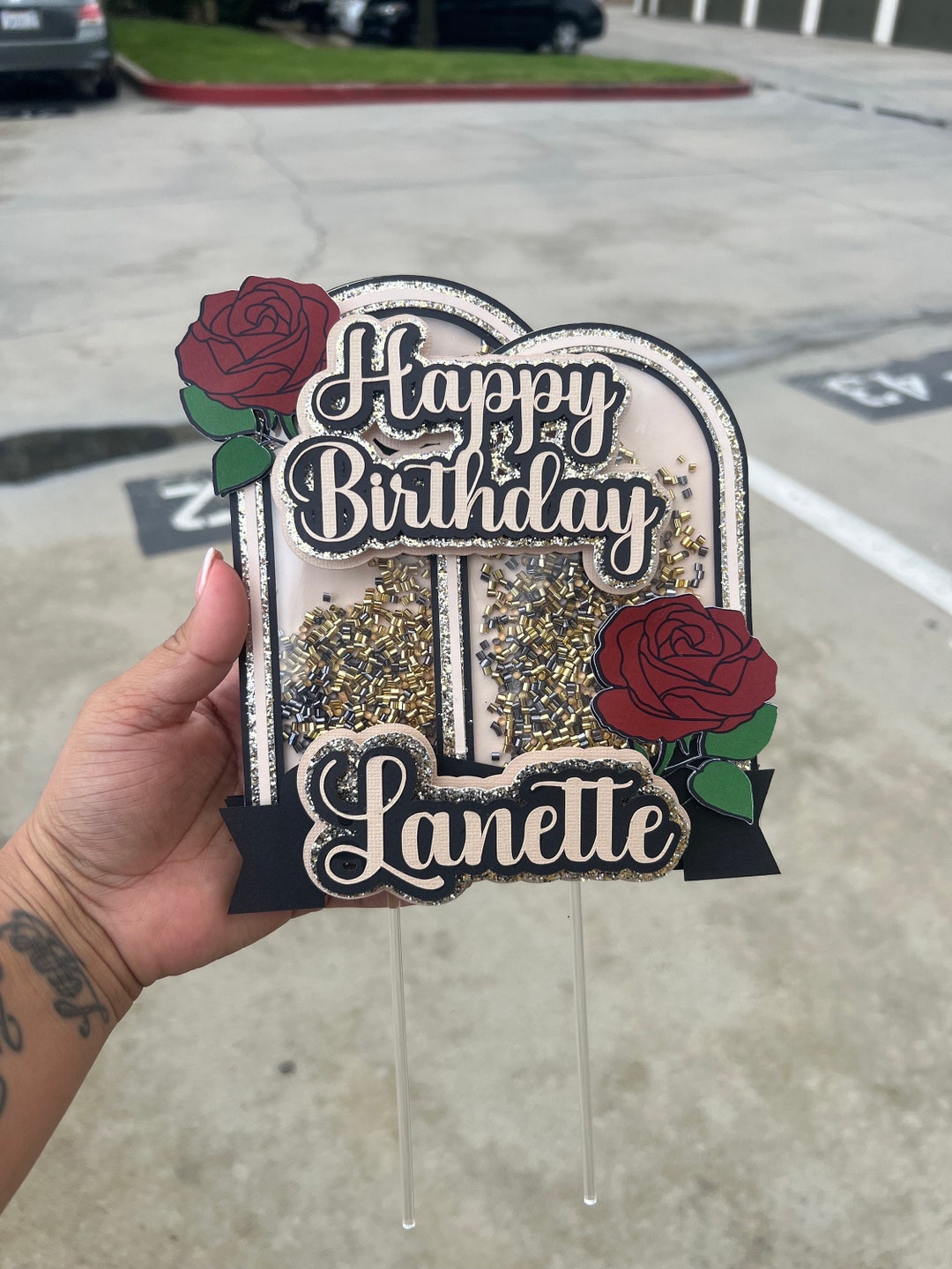 Happy Birthday Shaker Cake Topper - Etsy
