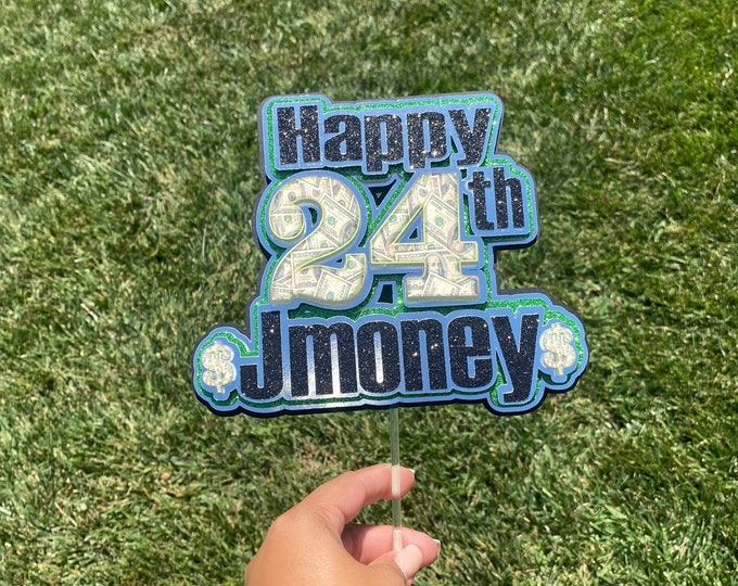 Money Theme Cake Topper Dollar Sign Cake Topper - Etsy