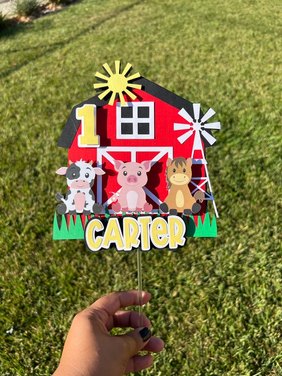 Farm Theme Cake Topper - Etsy