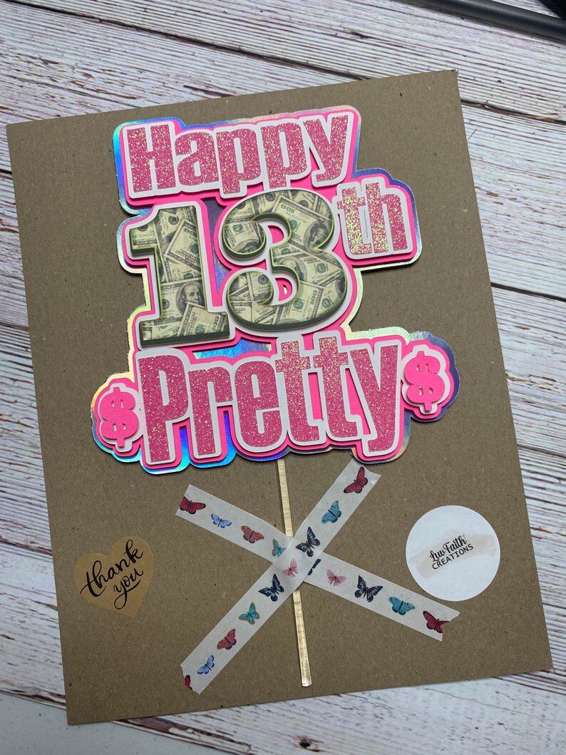 Money Theme Cake Topper Dollar Sign Cake Topper Green and | Etsy Canada