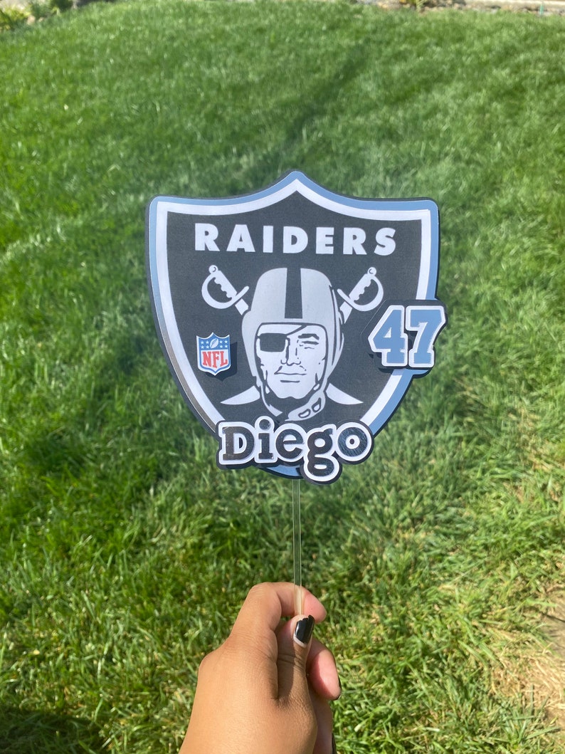 Raider Theme Cake Topper Football Theme Cake Topper Raiders - Etsy