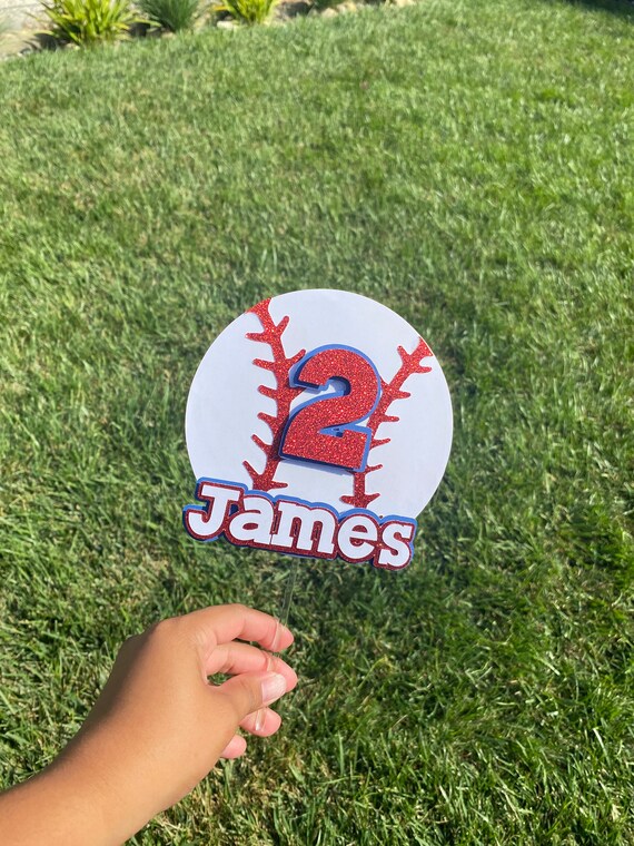 Baseball Cake Topper Baseball Theme Topper Glitter and Foil - Etsy
