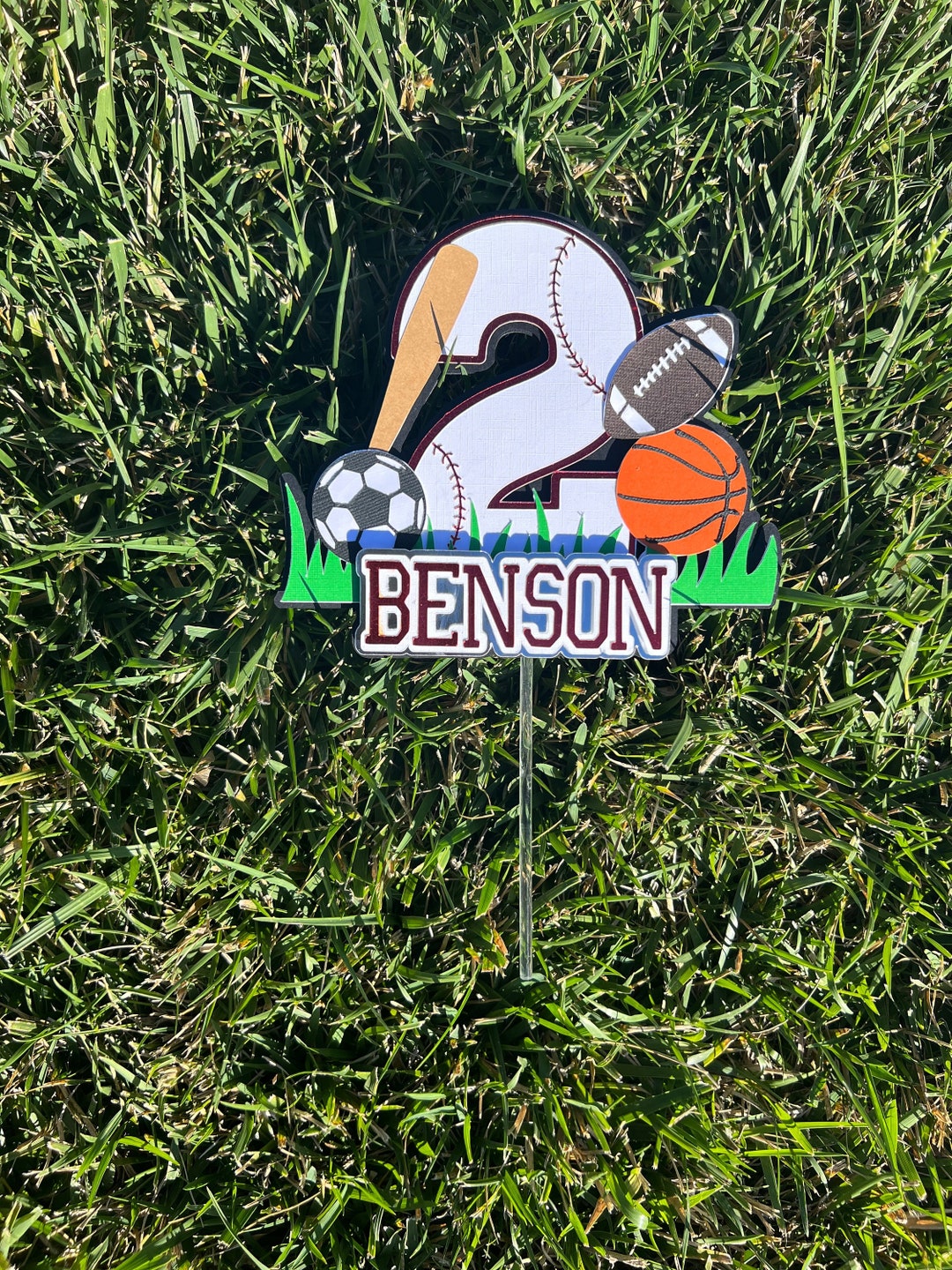 Sports Theme Cake Topper, Baseball Cake Topper, Football Cake Topper ...