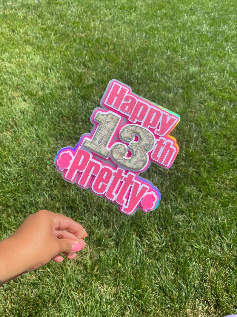 Money Theme Cake Topper Dollar Sign Cake Topper Green and | Etsy Canada