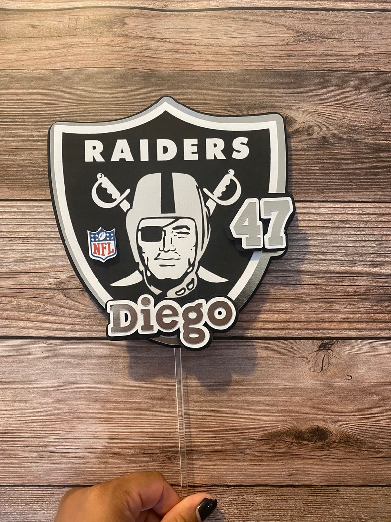 Raider Theme Cake Topper Football Theme Cake Topper Raiders - Etsy