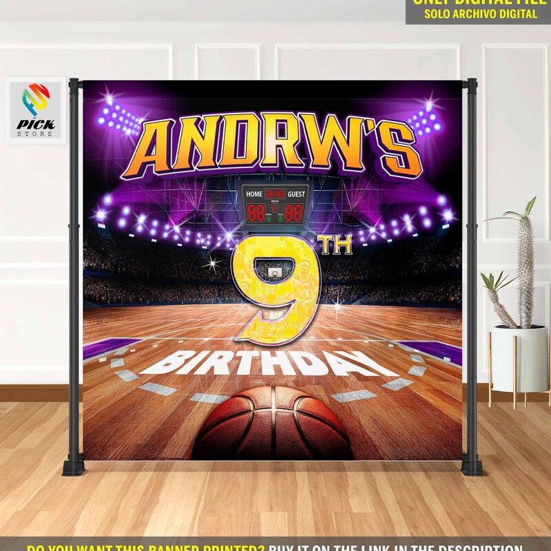 Basketball Backdrop - Etsy