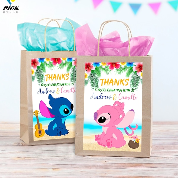 Stitch and Angel Favor Bags - Etsy