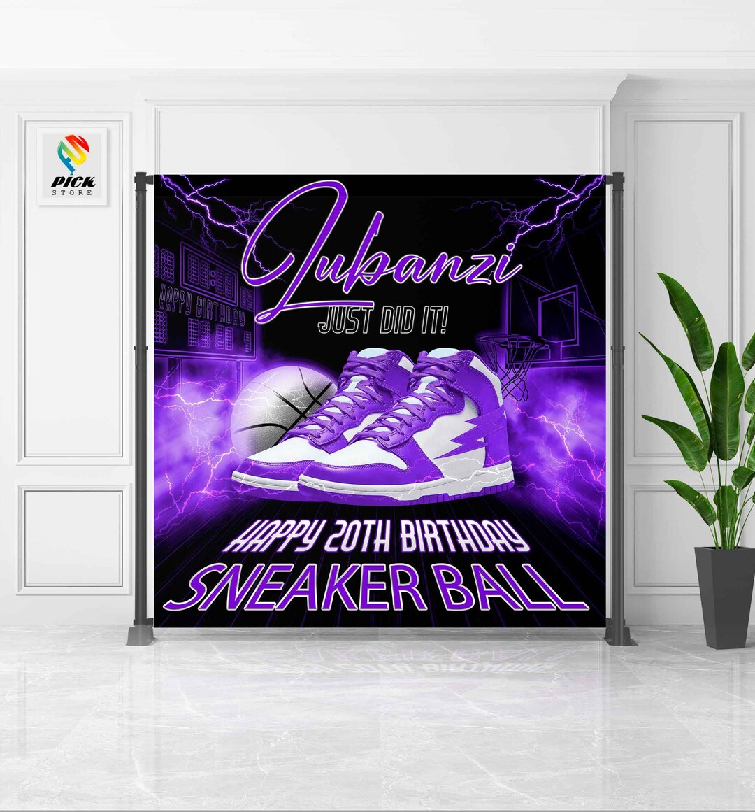 Sneaker Ball Backdrop | Sneaker Banner | Sneaker Party Backdrop ...