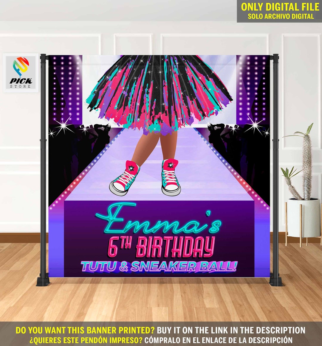 DIGITAL FILE Sneaker and Tutu Backdrop Sneaker and Tutu - Etsy