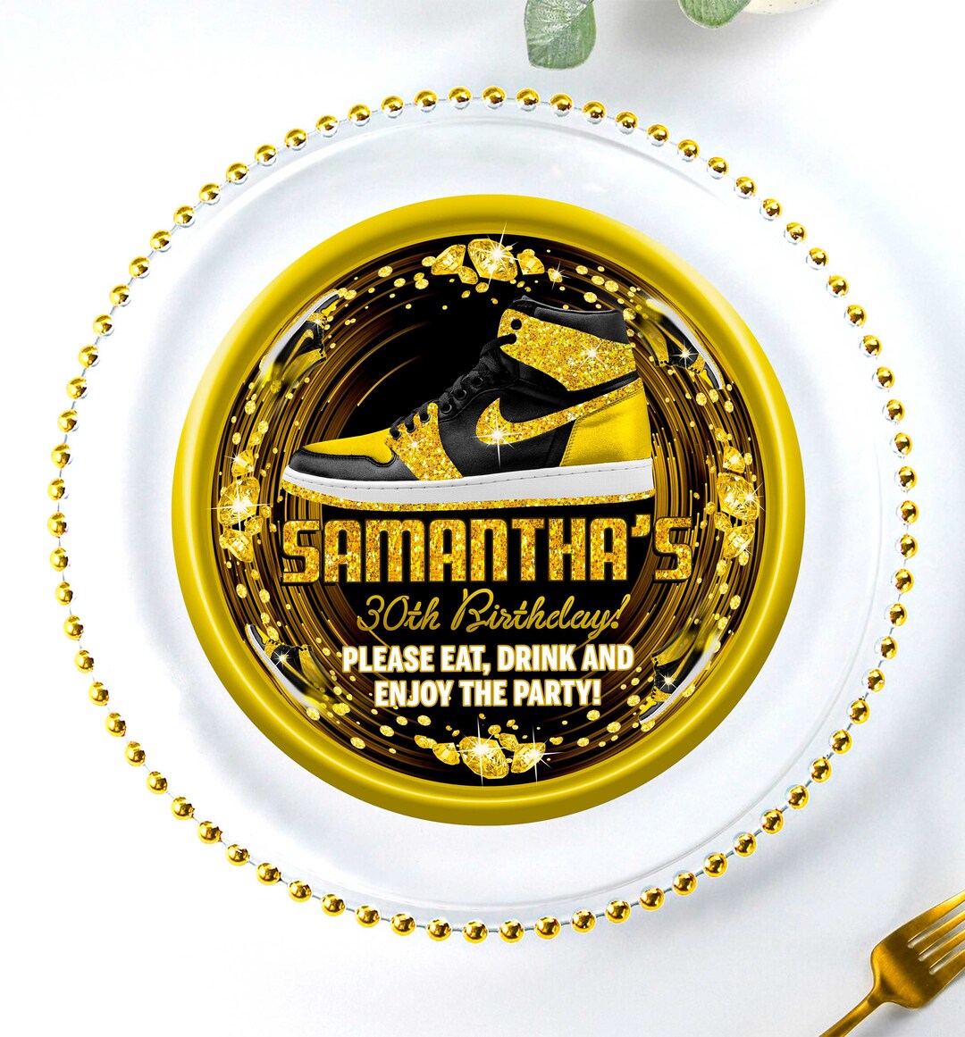 Sneaker Ball Charger Plate Insert Sneaker Menu Plate Sneaker - Etsy