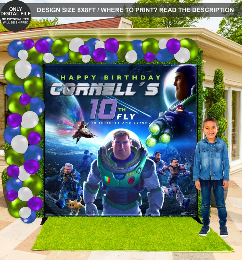 DIGITAL FILE Buzz Lightyear Backdrop Lightyear Banner - Etsy