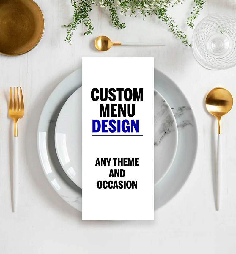 Custom Menu DESIGN for All Occasions Personalized Menu A La - Etsy