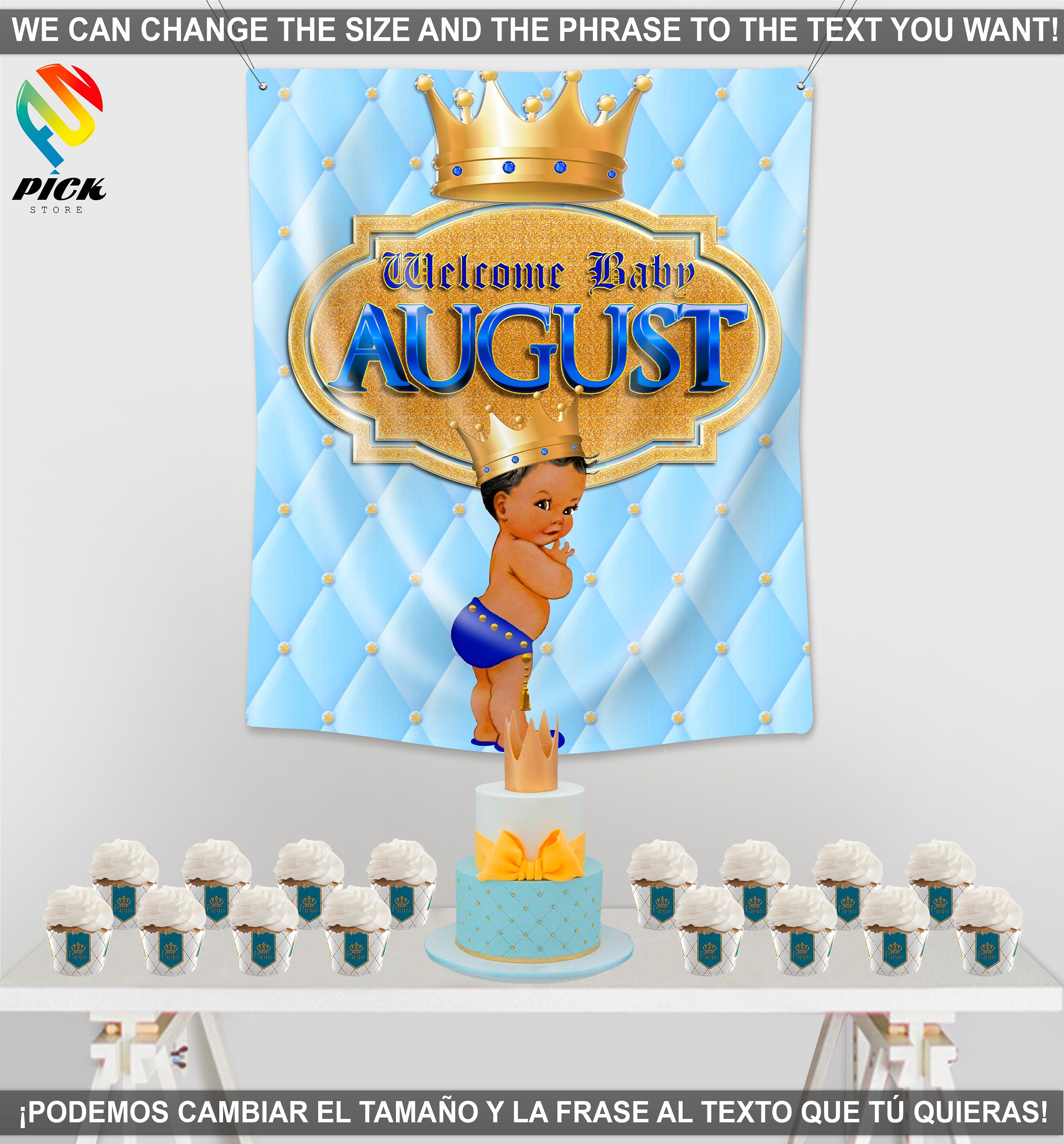 DIGITAL FILE Little King Baby Shower Backdrop Little | Etsy