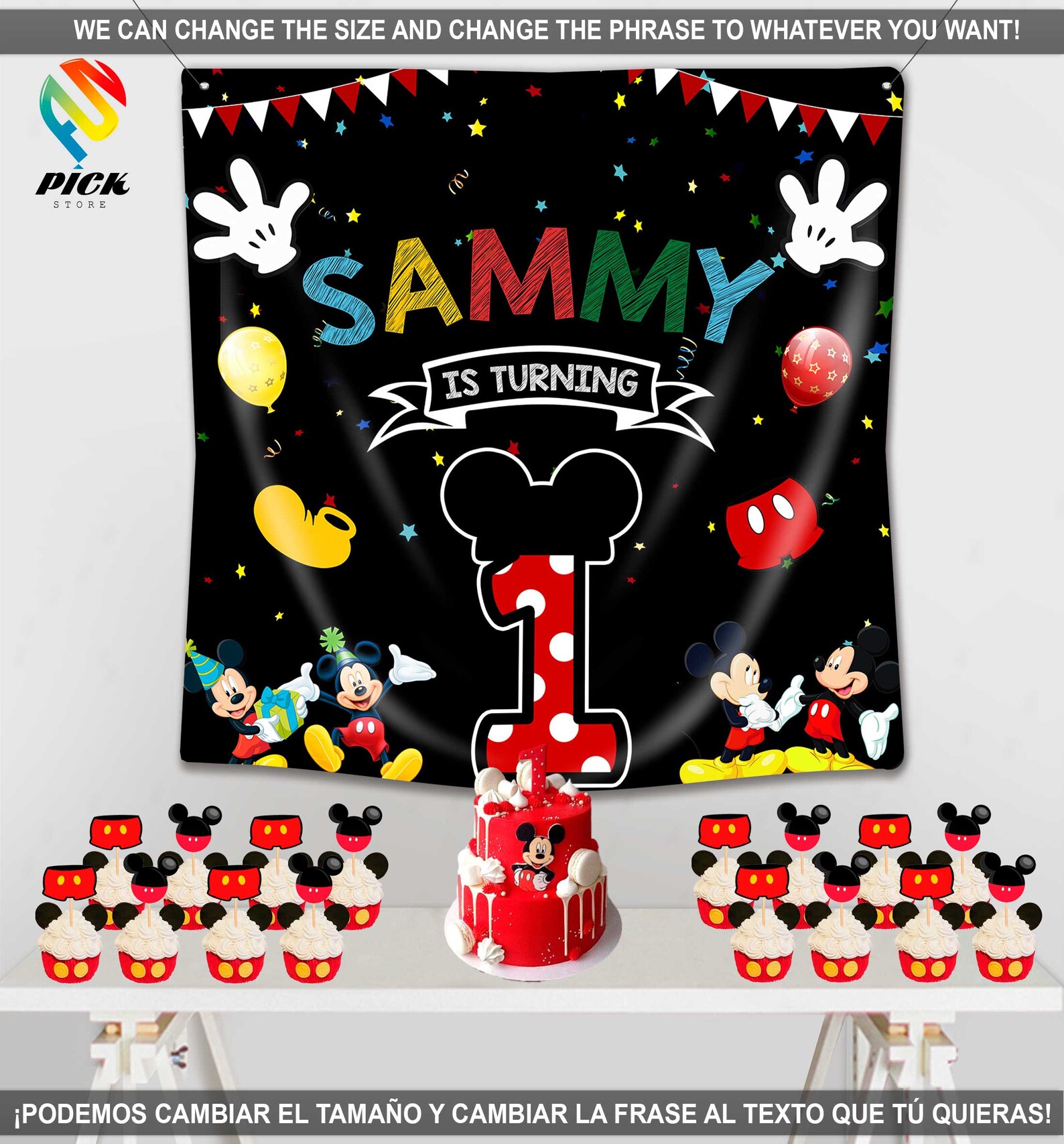 DIGITAL FILE Mickey Mouse Backdrop Mickey Mouse Banner - Etsy