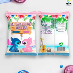 DIGITAL FILE | Stitch and Angel Chips Bag | Stitch and Angel Custom Bag ...