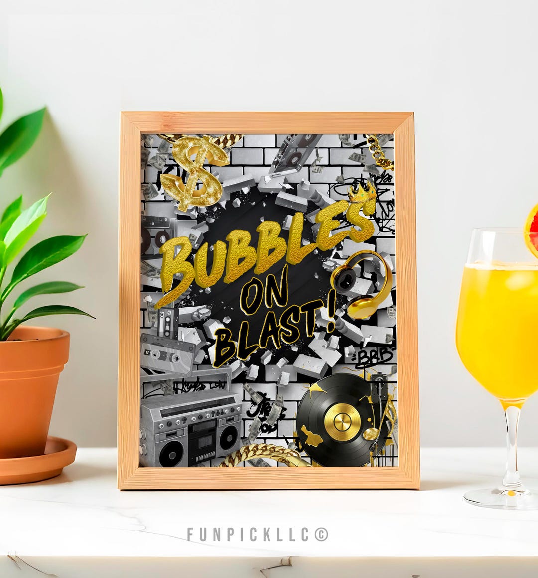 The Big One Mimosa Bar Sign for DIY, Notorious Cocktail Sign, Hip Hop ...