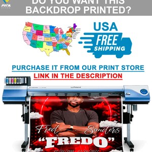 Elegant Memorial Backdrop | Red Funeral Banner | Commemoration Backdrop ...